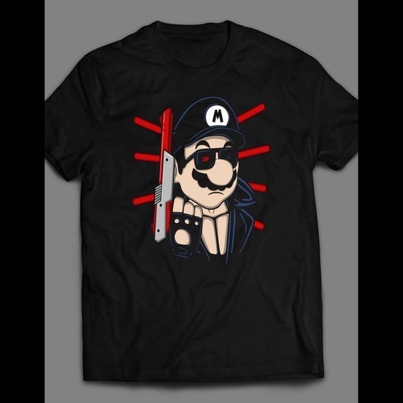 Shirts | Super Mario The Terminator Video Game Movie Mash Up Shirt ...